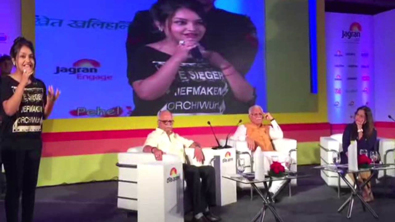 Sonia Sharma Singer With Chief Minister of Haryana Shri Manohar Lal ...