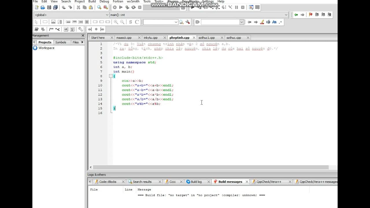 Code C++ bằng CodeBlocks các ví dụ trong bài giảng tin 8 và 11 - YouTube