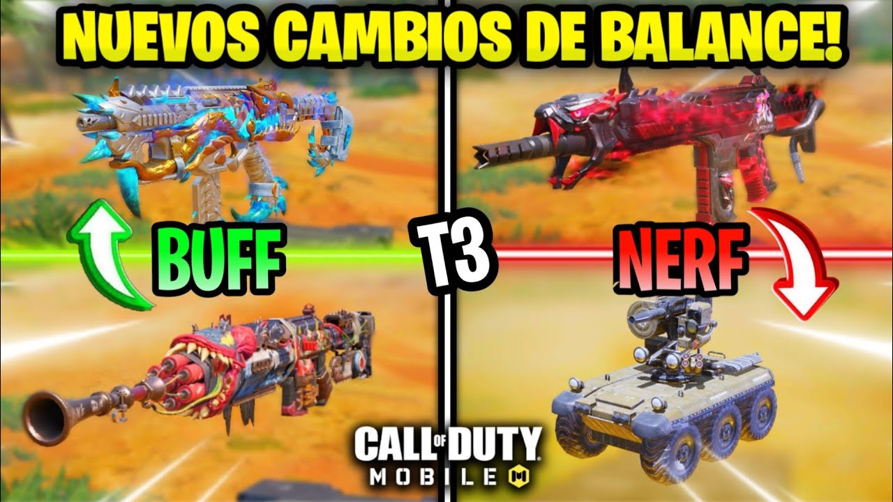 NUEVOS CAMBIOS DE BALANCE PARA LA TEMPORADA 3 DE COD MOBILE ...