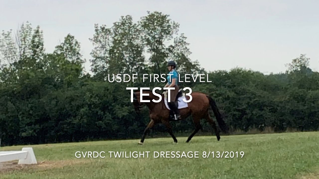 USDF First Level Test 3: Judge Scores & Comments [2019] - YouTube