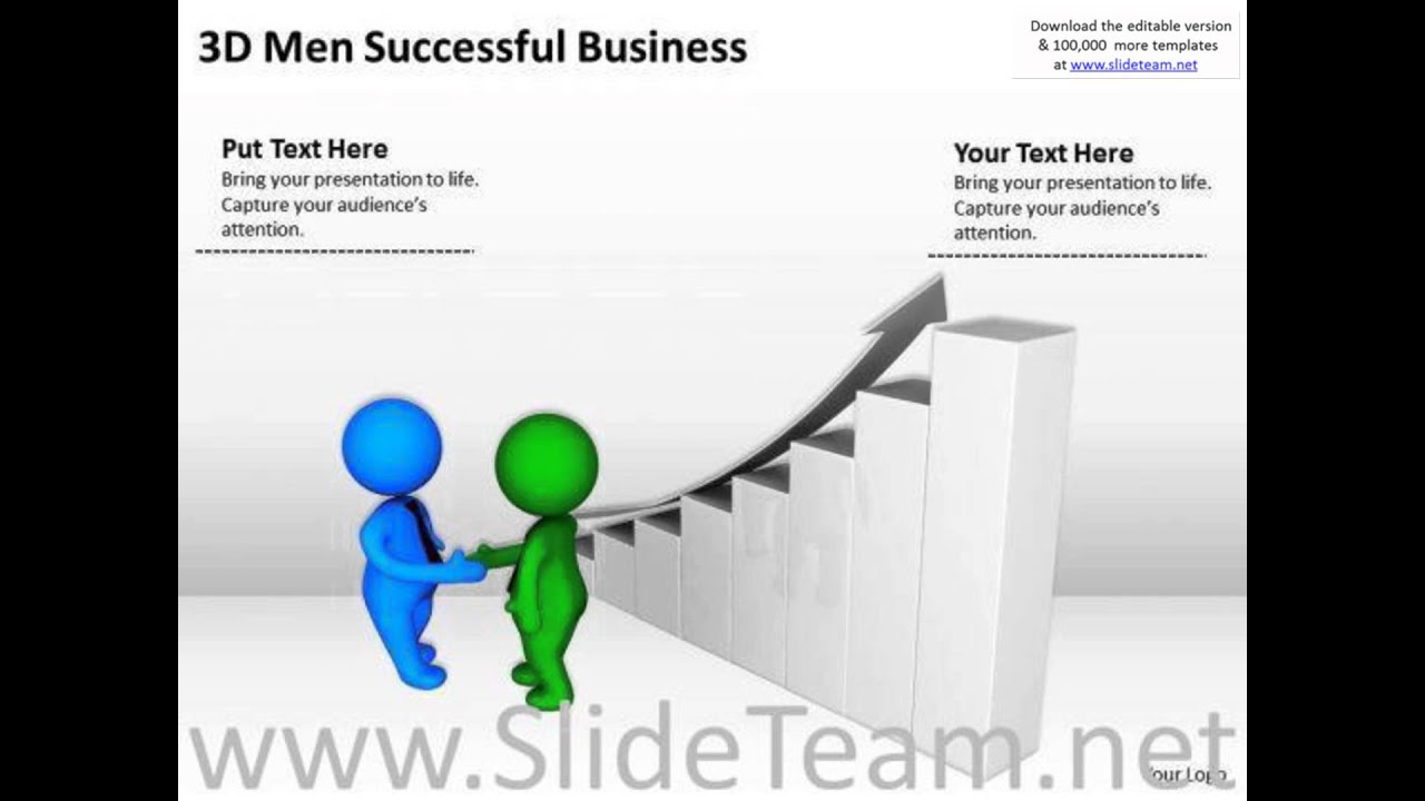 top business people 3d men successful free powerpoint templates ...