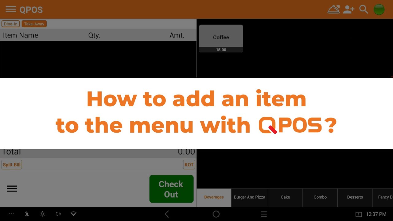 2. How to add an item with QPOS? | Billing Software | QPOS Menu ...