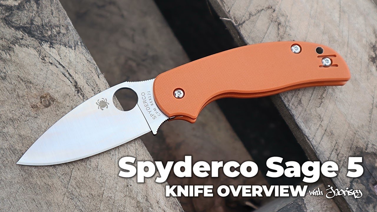 Spyderco Sage 5 REX-121 Steel Folding Knife | 5-Minute Review | Atlantic Knife - YouTube