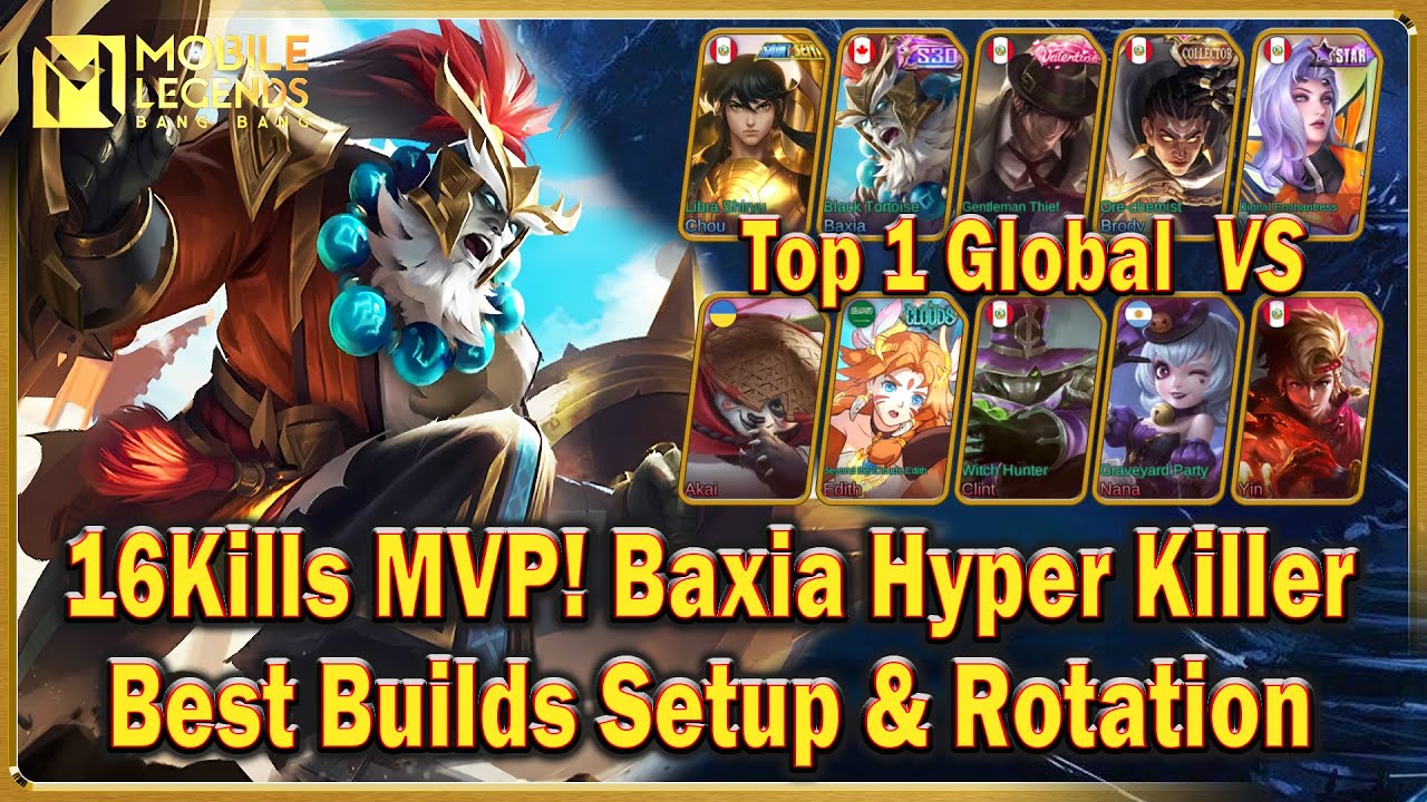 16Kills MVP! Baxia Top 1 Global Hyper Killer - Best Builds Setup ...