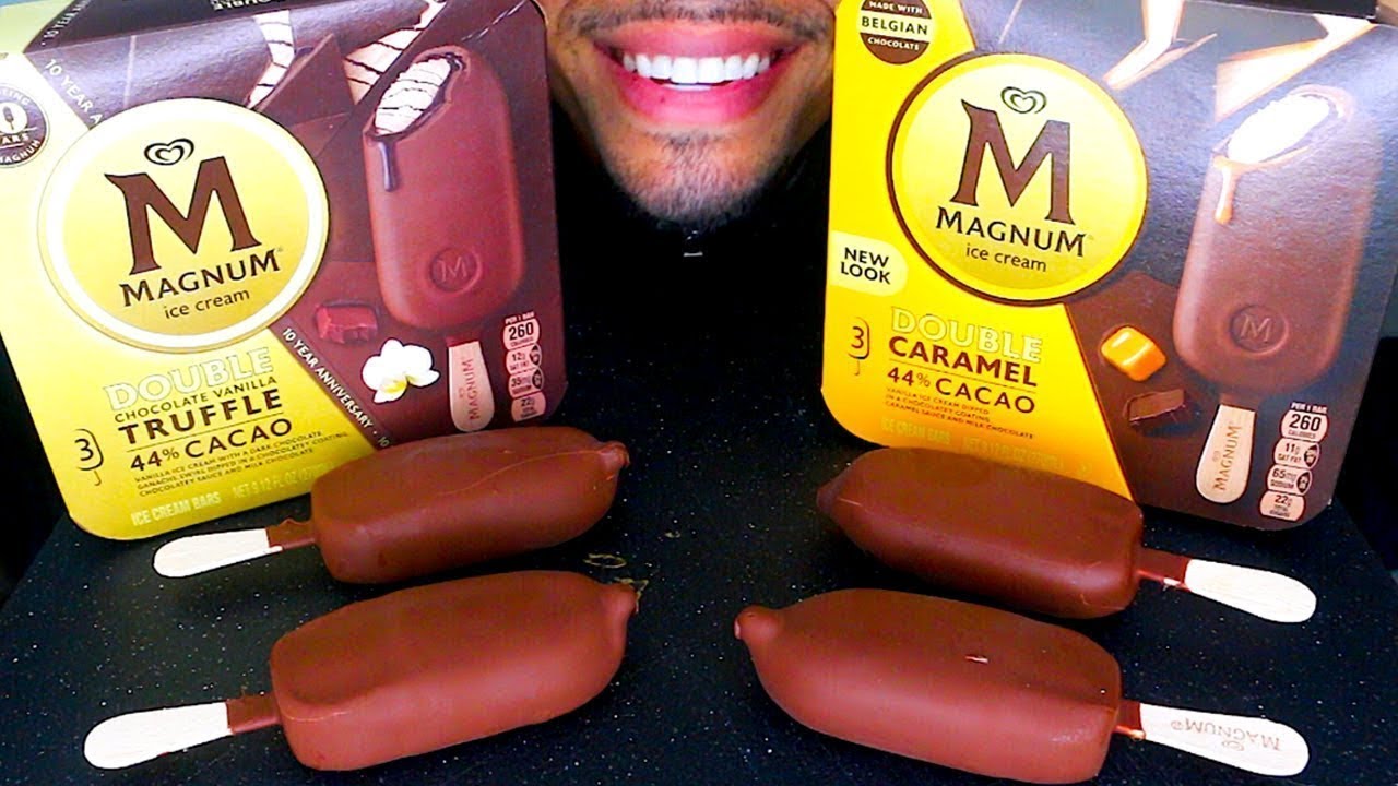MAGNUM ICE CREAM MUKBANG | EATING MINI ICE CREAM BARS *BIG BITES* | NO ...