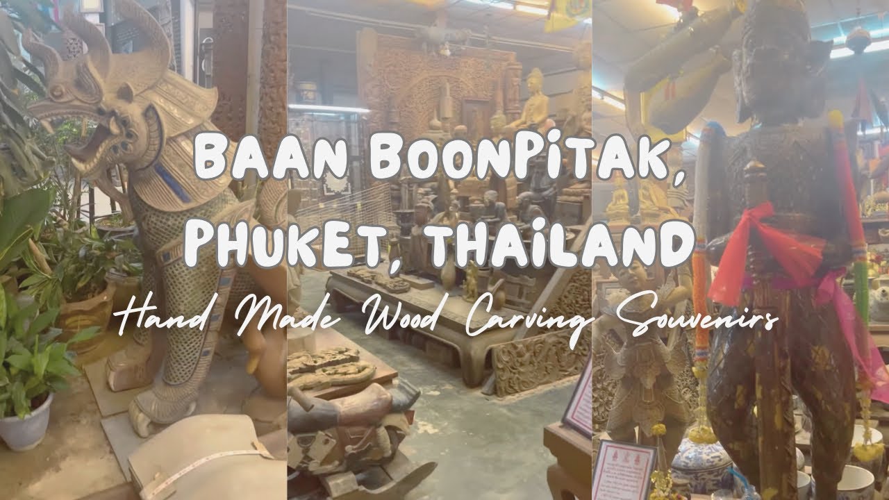 Hand made wood carvings souvenirs in Phuket Thailand - Nana Boonpiyak ...