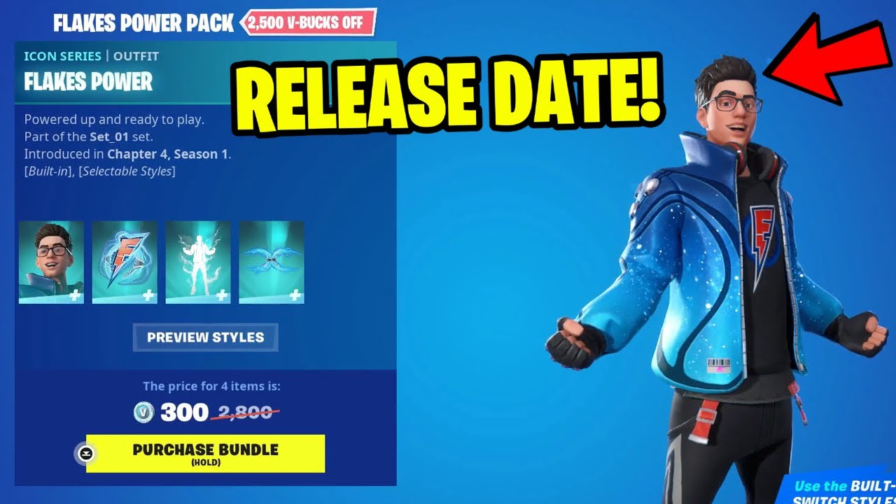 FLAKES POWER SKIN RELEASE DATE IN FORTNITE ITEM SHOP! - YouTube