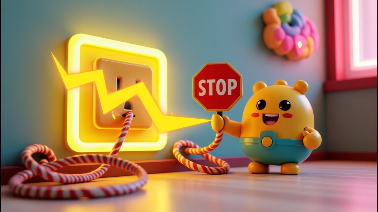 "🚨⚡Fun Electrical Safety Song for Kids 🎶 | Learn with Sparky & Zippy ...