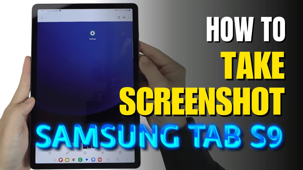 How to Take Screenshot Samsung Galaxy Tab S9 - YouTube