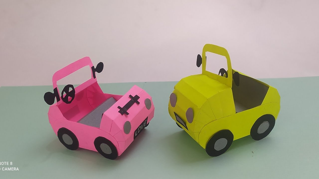 How To Make A Easy Paper Toy Car | Making Baby Car For kids | Nursery ...