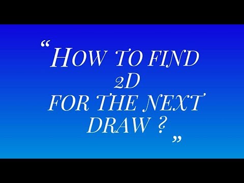 HOW TO FIND 2D FOR THE NEXT SINGAPORE 4D DRAW - untold secret of ...