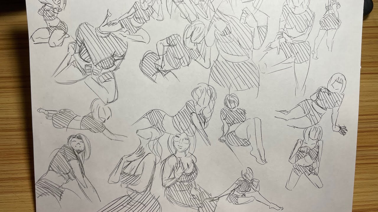 Draw with Me (Study Session ASMR) Simple gesture drawing - YouTube