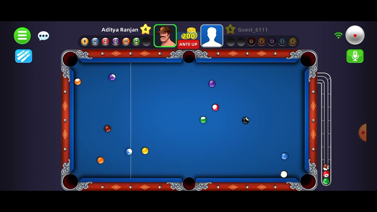 8 Ball Live Gameplay and I won because my opponent didn't play properly ...