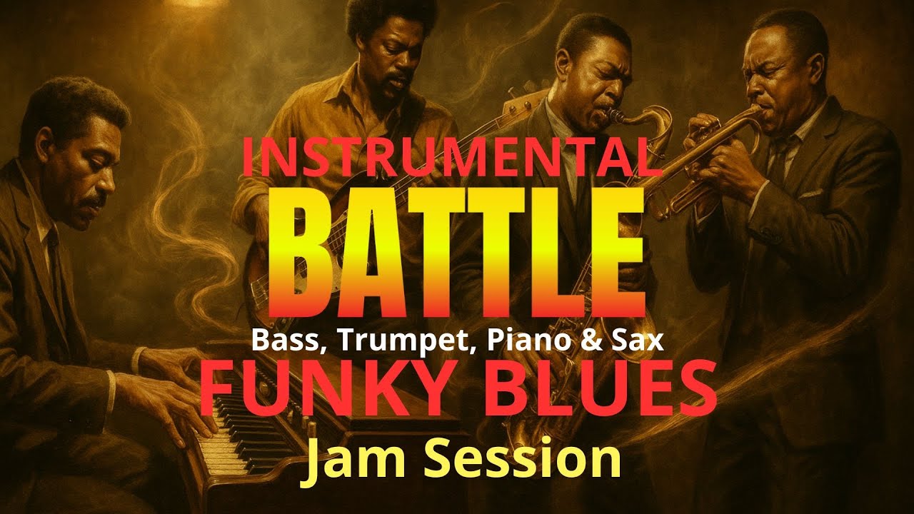 Funky Blues Jam Session – Epic Instrumental Battle: Bass, Trumpet ...