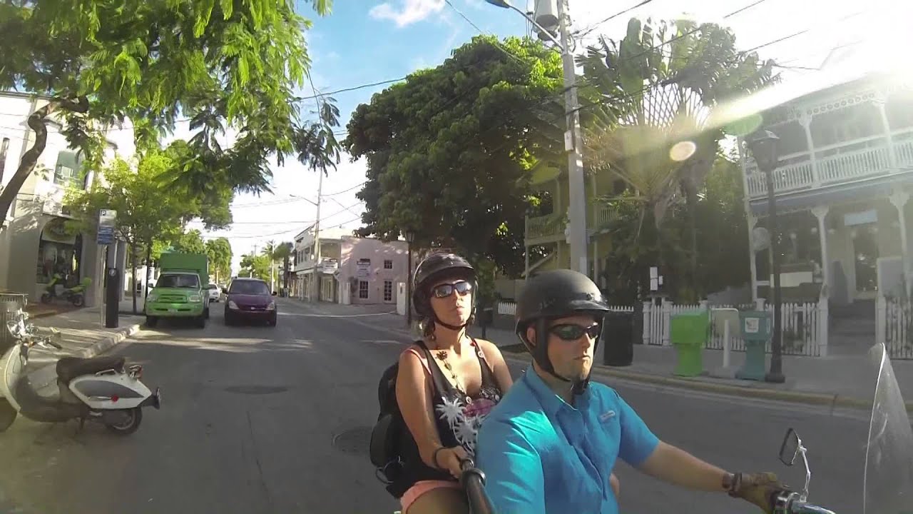 Motorcycle ride around Key West, Florida Keys (July 2014) GoPro HERO 3 ...