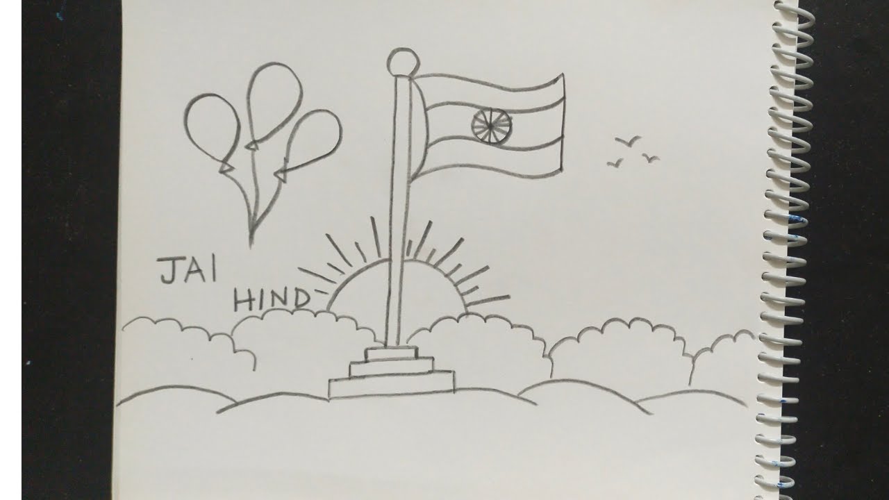 Republic Day Drawing | 26 January Drawing | Pencil Drawing - YouTube