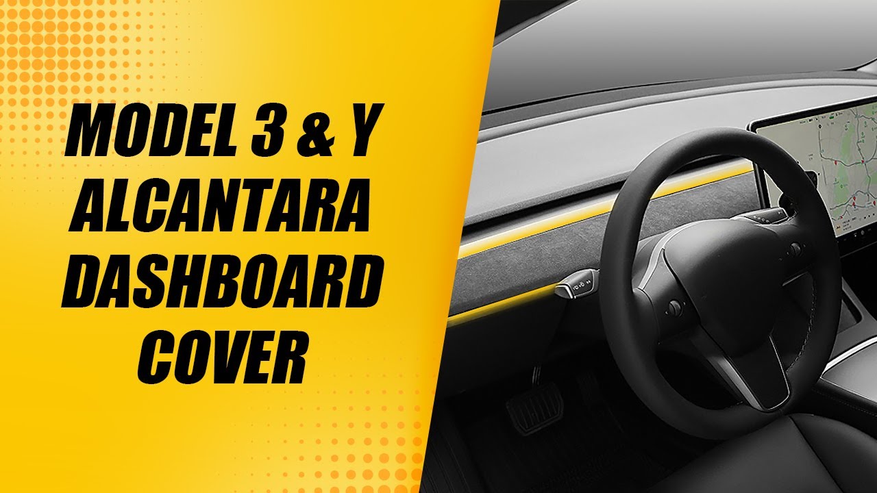 Model 3 & Y Alcantara Dashboard Cover Dash Replacement - YouTube