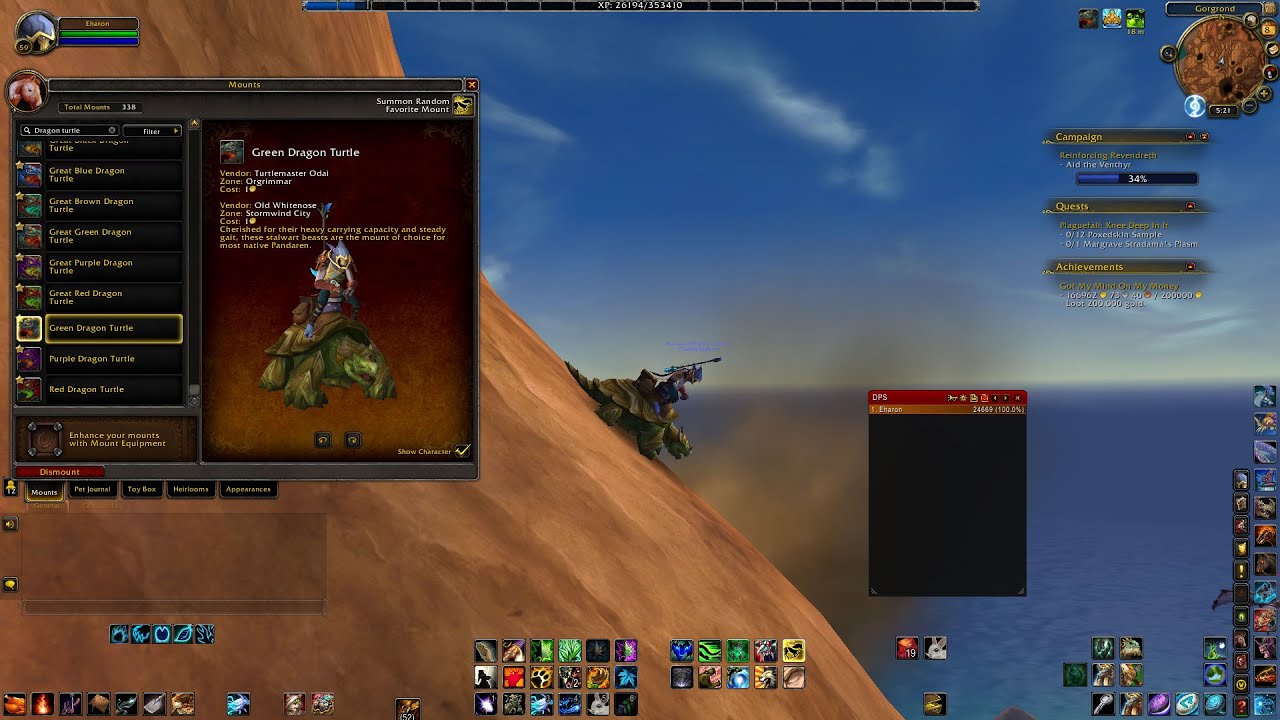 How To Get Green Dragon Turtle Mount - World of Warcraft - YouTube