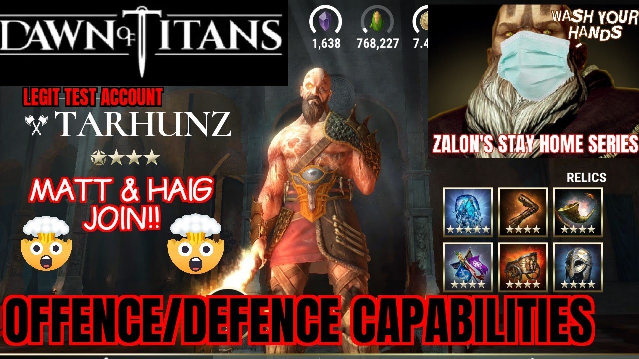 Dawn of Titans | Tarhunz | Legit Test Account | Offence/Defence ...