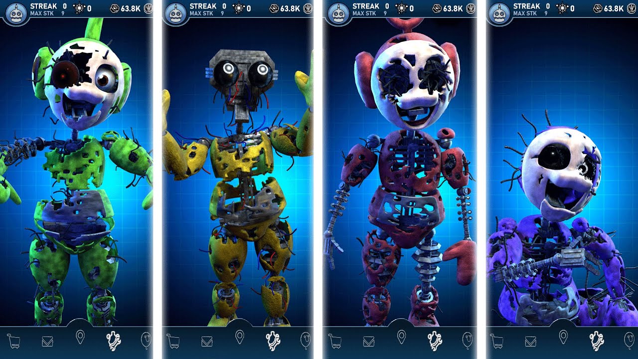 FNAF Withered Teletubbies Animatronics FNAF AR Workshop Animations ...