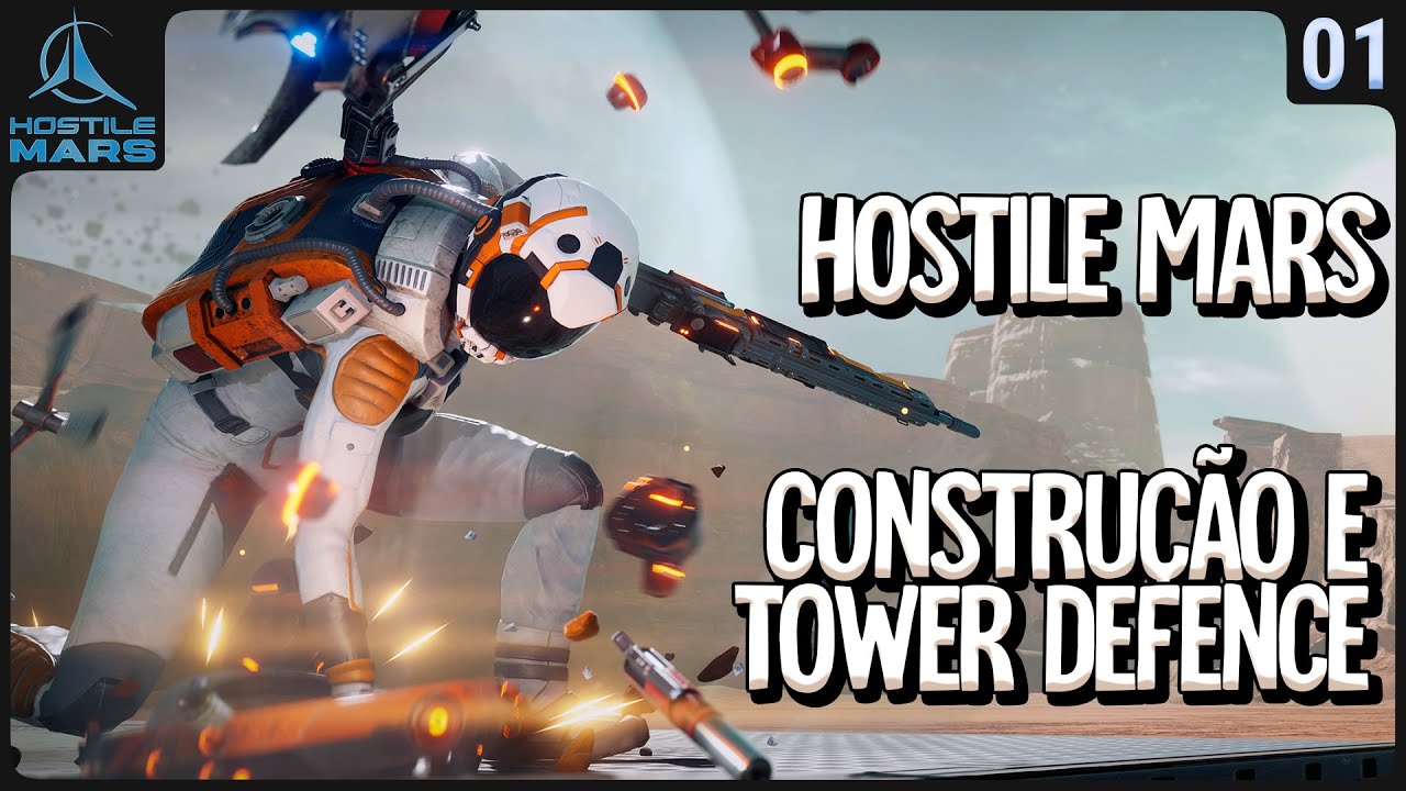 Hostile Mars! Construção de Base e Tower Defence juntos! Bem legal ...