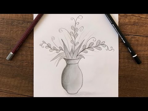 How to draw flowers for beginners - kolay çiçek çizimi - karakalem çizimleri