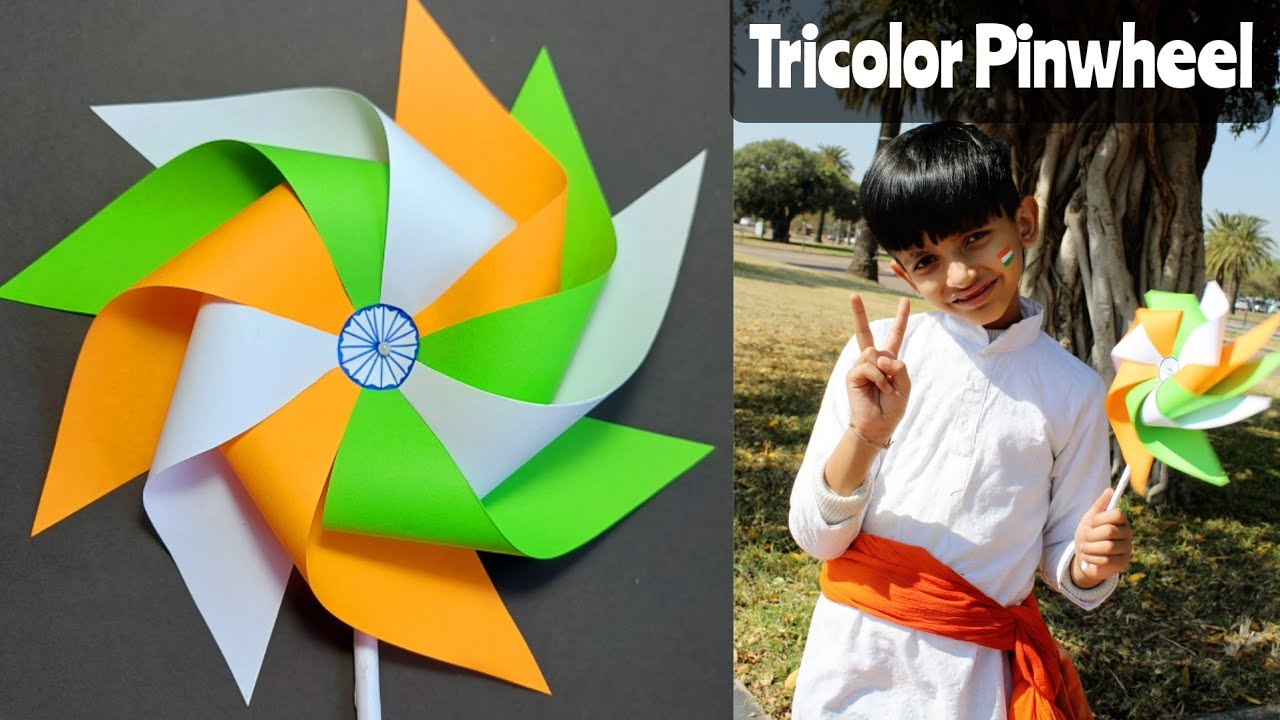 How to make Tricolor Pinwheel or Windmill for Kids# ...