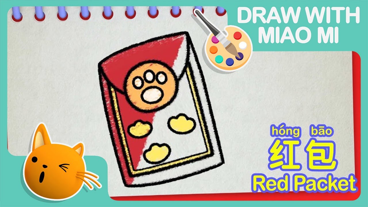 Draw with Miao Mi - Red Packet | Learn Mandarin for Kids - YouTube