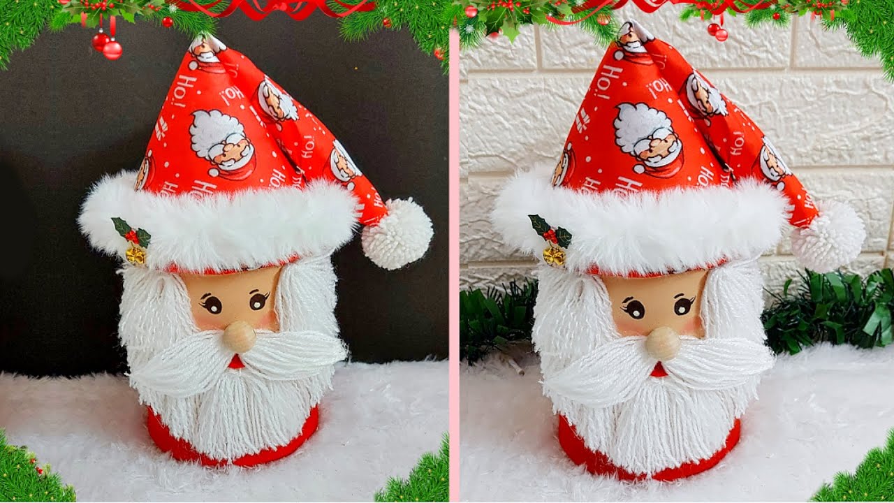 DIY Santa gift box making idea with tin cans (Part 1 )|Best out of ...