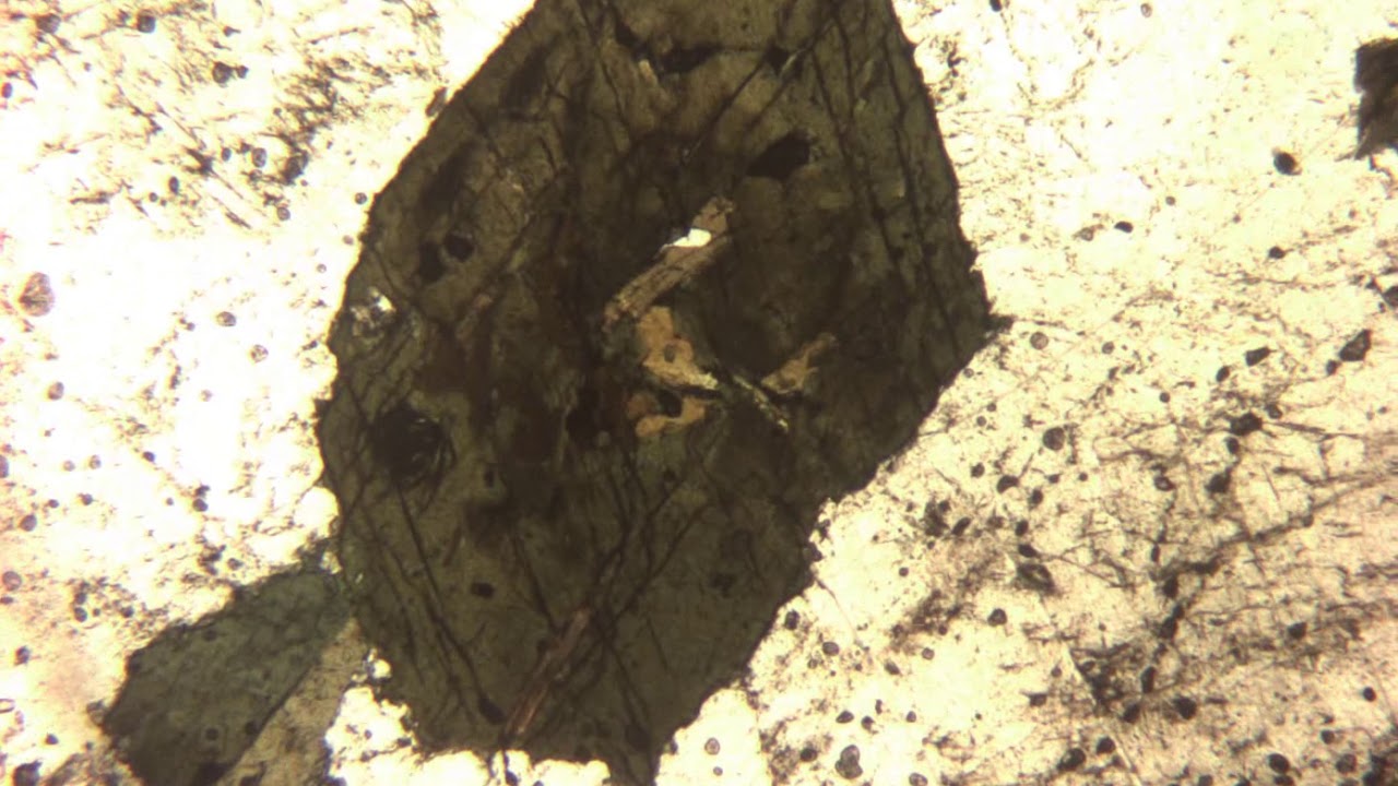Diorite au microscope polarisant (LPNA) - YouTube