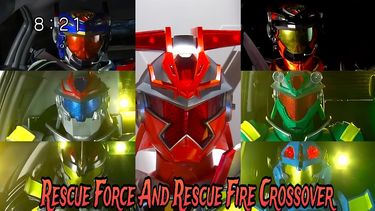 Rescue Force Rescue Fire Crossover Fight Scenes | Tomica Hero Rescue ...