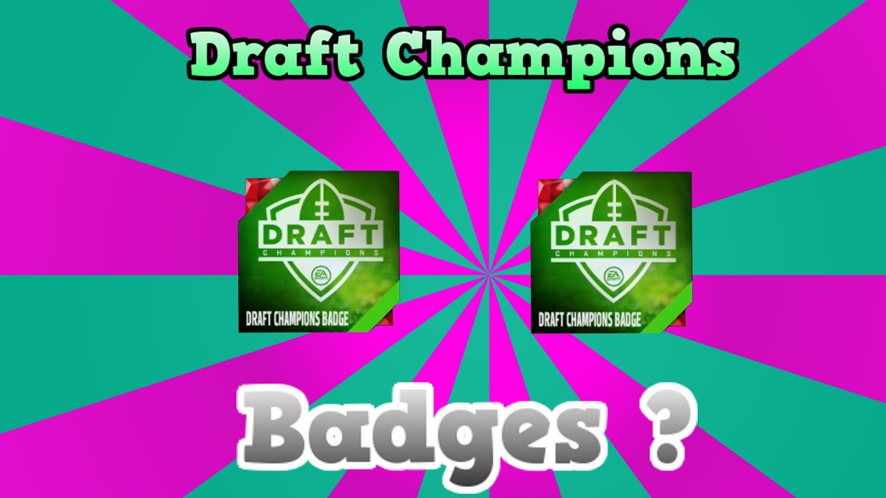 Madden 16 Draft Champions - Rewards/Badges - YouTube