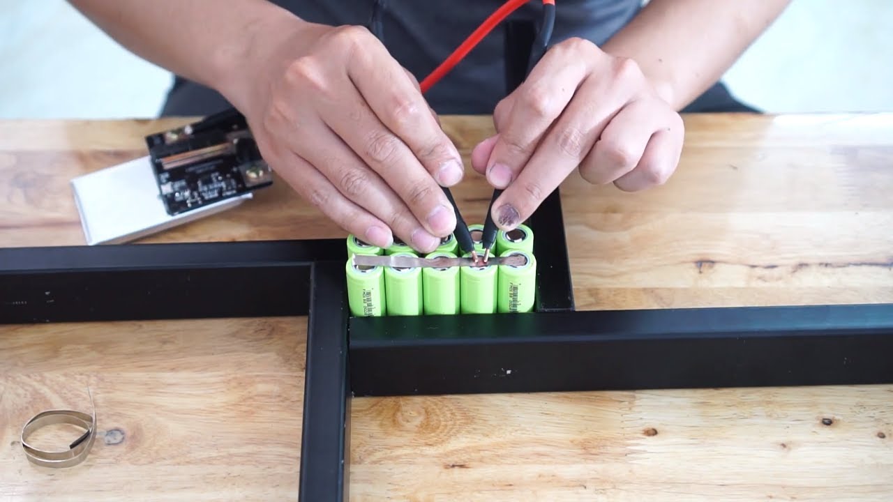 Making Adjustable Battery Fixture frame for Spot Welder - YouTube