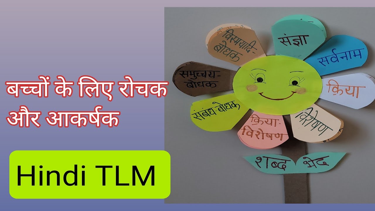 शब्द भेद पुष्प TLM | Hindi TLM for primary school | Hindi Grammar TLM ...