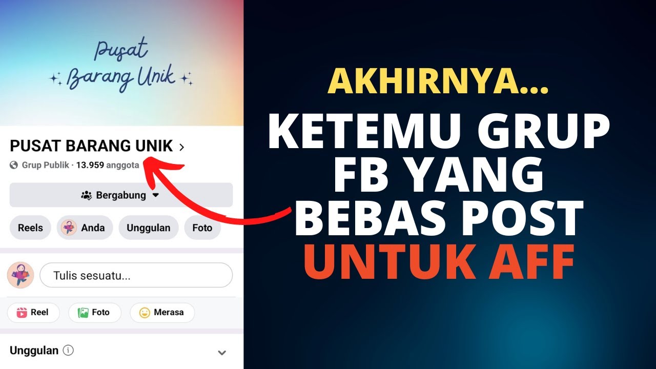 Akhirnya Nemu Grup FB BEBAS POSTING Untuk Affiliate Shopee - YouTube