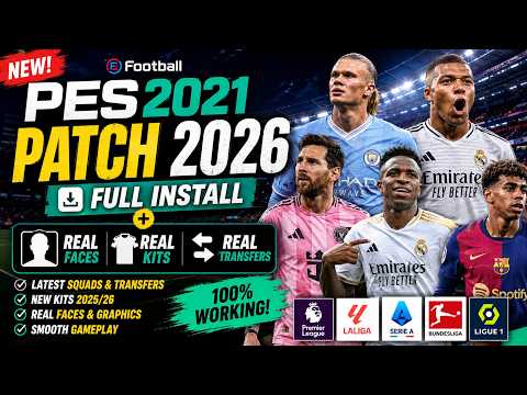 PES 2021 PATCH 2026 🔥 Full Install + Real Faces, Kits & Transfers
