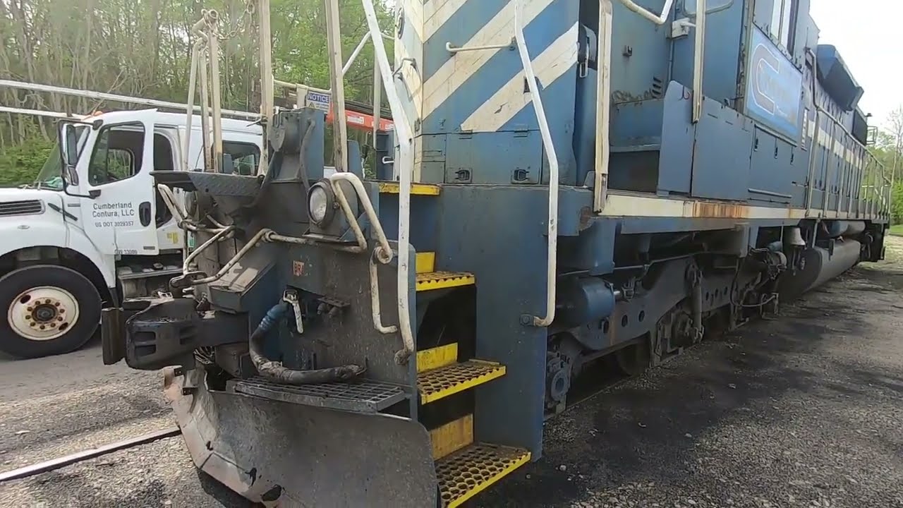 Damage to the Locomotive from the Derailment - YouTube