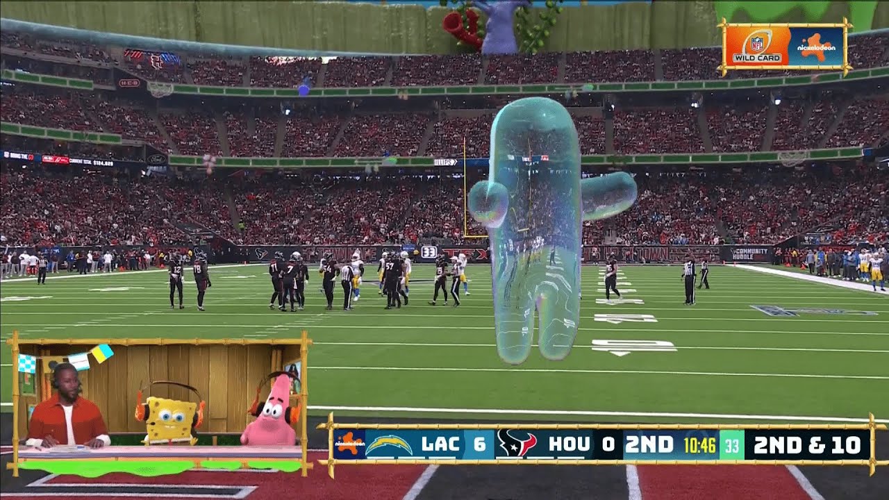 Bubble Buddy at the NFL Wildcard Game 1 - January 11, 2025 (Nickelodeon ...