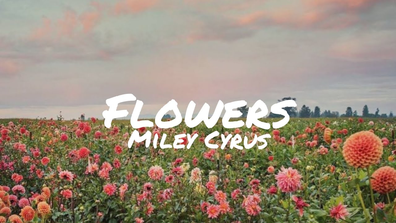 🎵-Miley Cyrus~Flowers||Lyrics video-🎙 - YouTube