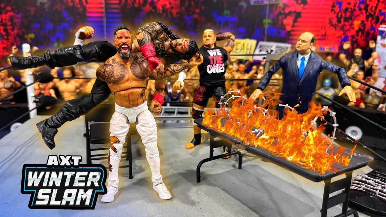 Roman Reigns vs Jey Uso HARDCORE WWE Action Figure Match! - YouTube