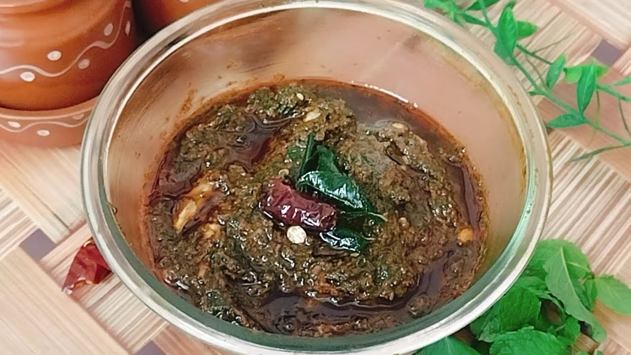 టేస్టీ పుదీనా నిల్వ పచ్చడి tasty pudina pickle - YouTube