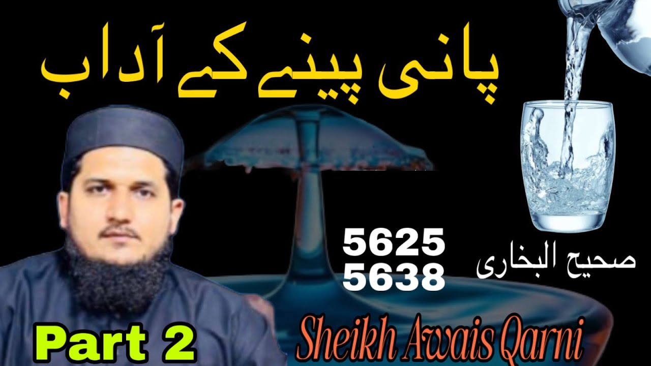 Manners of Drinking Water in Islam sahahi Bukhara 5625-5638 sheikh ...