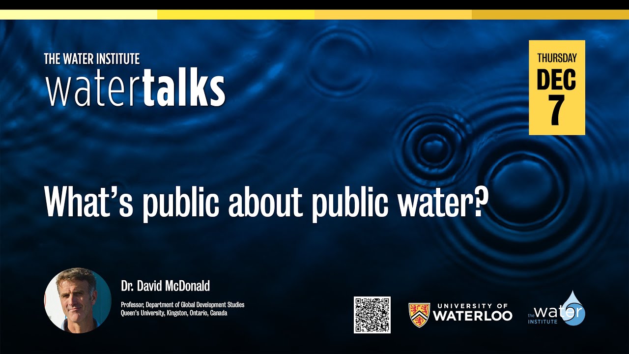 Water Talk: David McDonald - YouTube