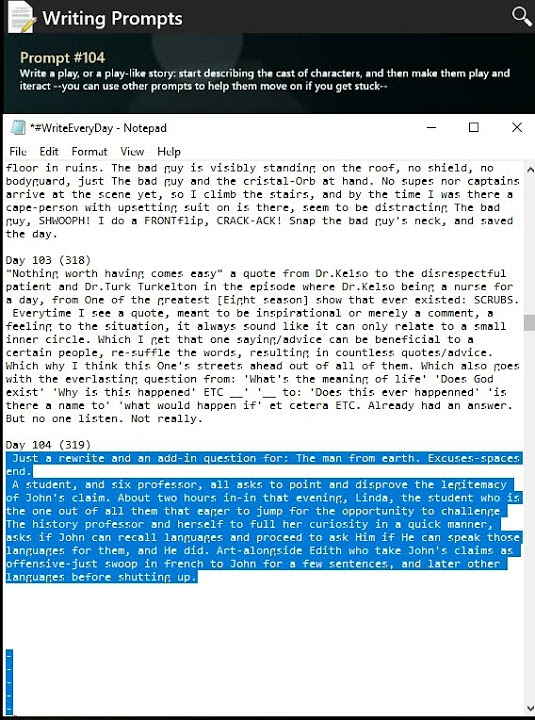 104〉Writing—Prompt of the Day 319 #15—MARCH #25second - YouTube