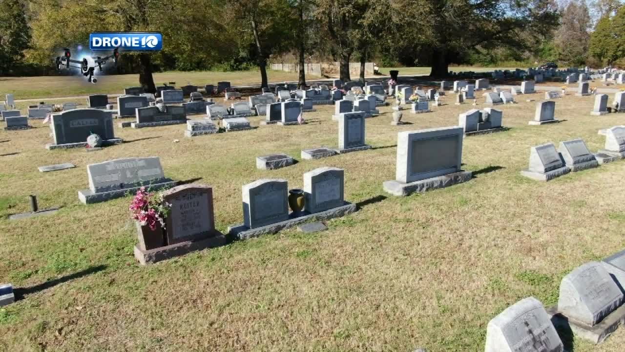 Drone 10 over Olive Branch Cemetery in Portsmouth Nov. 24, 2020 - YouTube