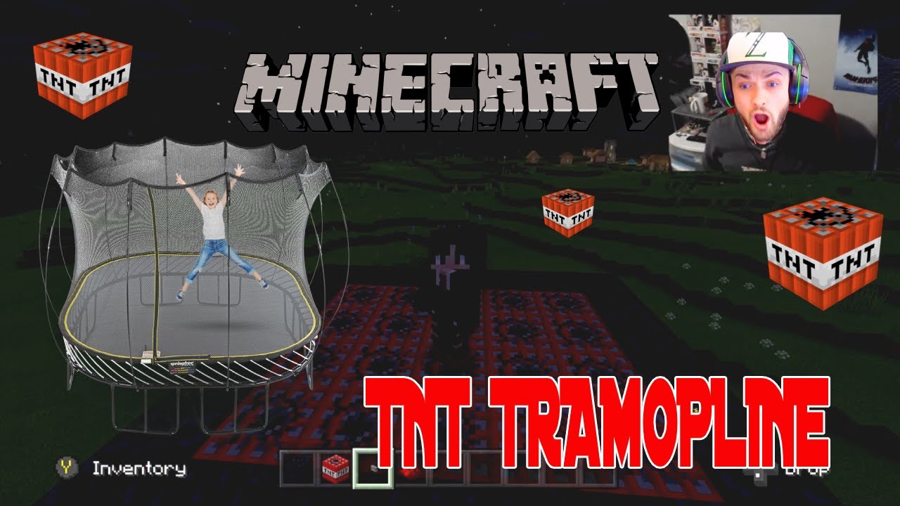 I BUILT A TNT TRAMPOLINE IN MINECRAFT!!!!! *CREATIVE MODE* - YouTube