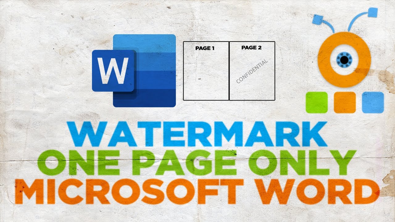 How to Watermark One Page Only in Word - YouTube