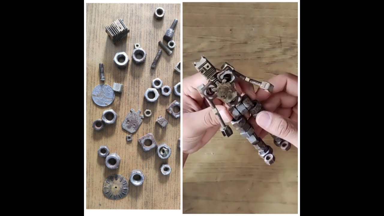 DIY robot with nuts & bolts| how to make robot @kbirarts314 - YouTube