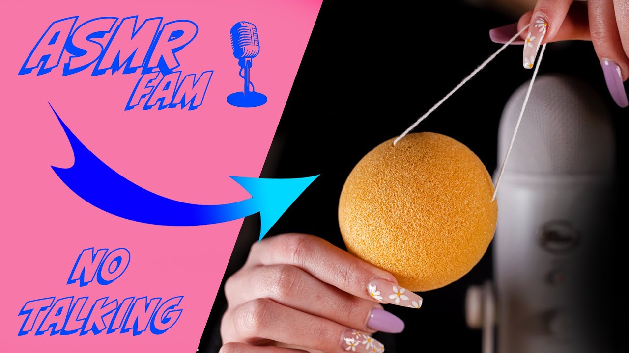 ASMR - Konjac sponge - tapping, scratching, stroking - triggers for ...