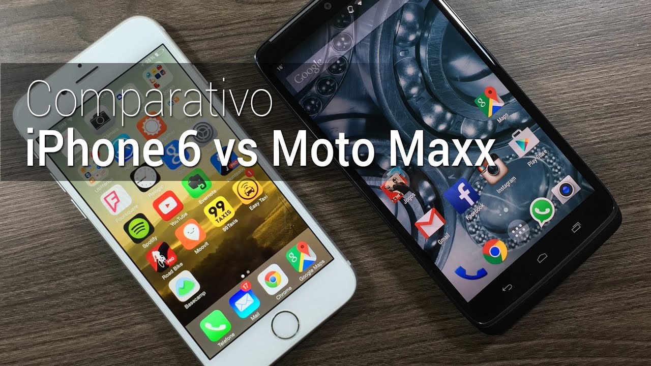 Comparativo: Moto Maxx vs iPhone 6 | Tudocelular.com - YouTube